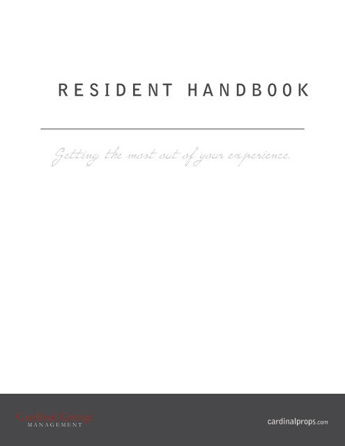 Resident Handbook - WestMar Student Lofts