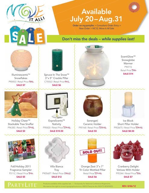 Partylite Consultant Center