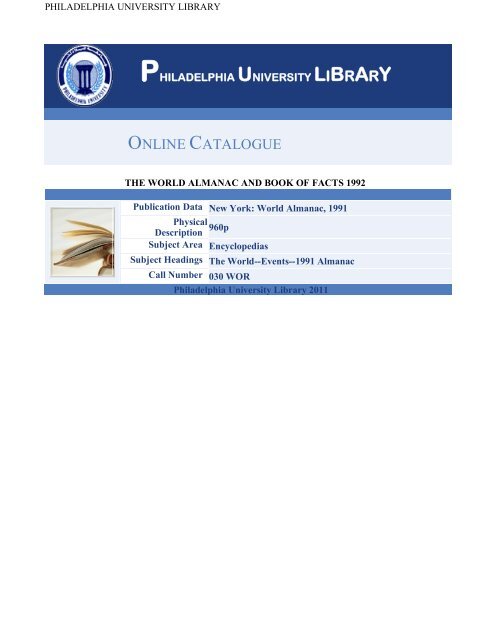 philadelphia university library