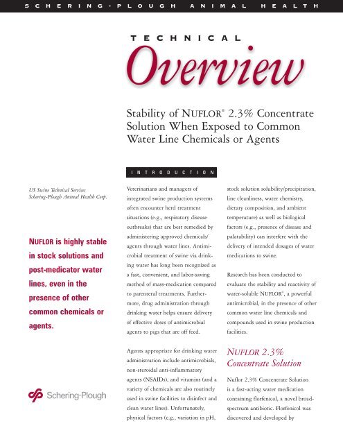 NUFLOR 2.3% Concentrate Solution - Merck Animal Health
