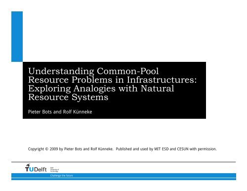 Understanding Common-Pool Resource Problems in Infrastructures ...