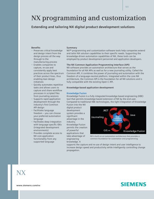 Nx Programming And Customization Siemens Plm Software