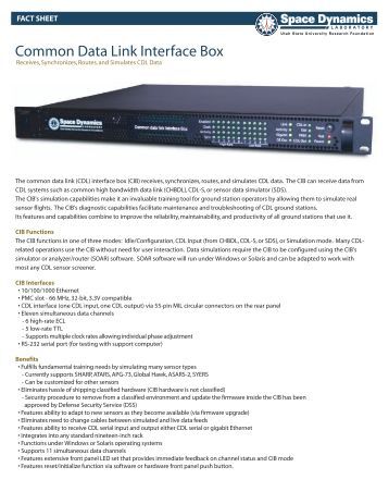 Tactical Common Data Link (TCDL) Solutions