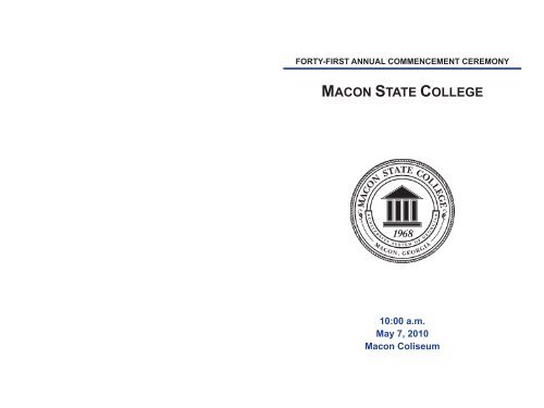 candidates for degree - Macon State College