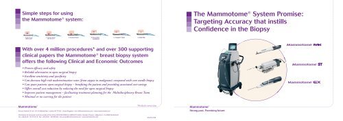 The Mammotome® System Promise: Targeting ... - Cobra Medical