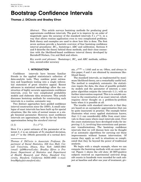 Bootstrap Confidence Intervals