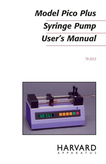 '11 Pico Plus' Syringe Pump - Instech Laboratories, Inc.