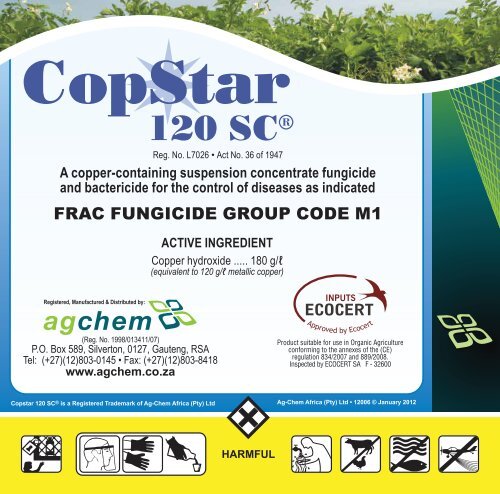 COPSTAR 120 SC Label.. - Ag-Chem Africa (Pty)