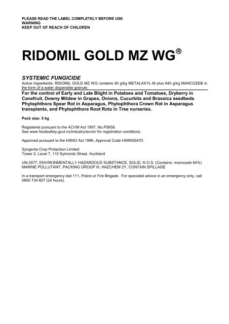 Ridomil Gold Fungicide Active Ingredient Price Guarantee | www ...