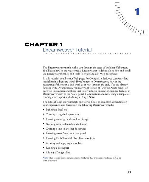 CHAPTER 1 Dreamweaver Tutorial