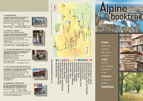 Alpine Booktrail brochure copy