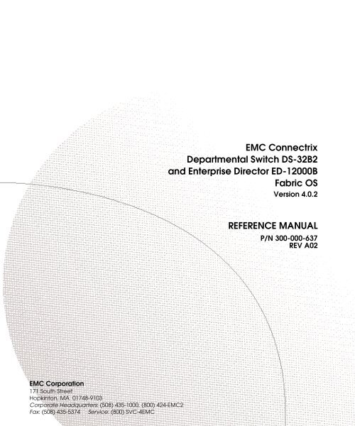 EMC Connectrix Departmental Switch DS-32B2 and ... - Dell Support