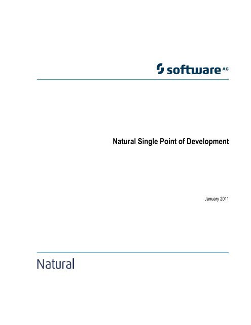 Natural Single Point of Development - Software AG Documentation