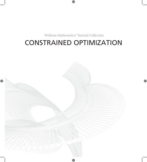 Mathematica Tutorial Constrained Optimization Wolfram Research