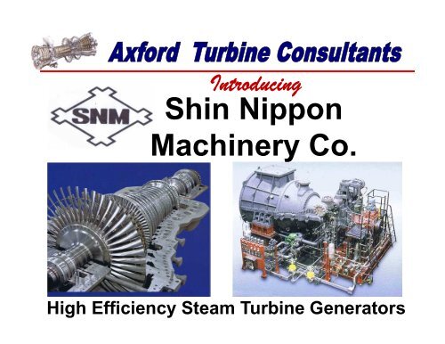 Shin Nippon Machinery Co. - Axford Turbine Consultants