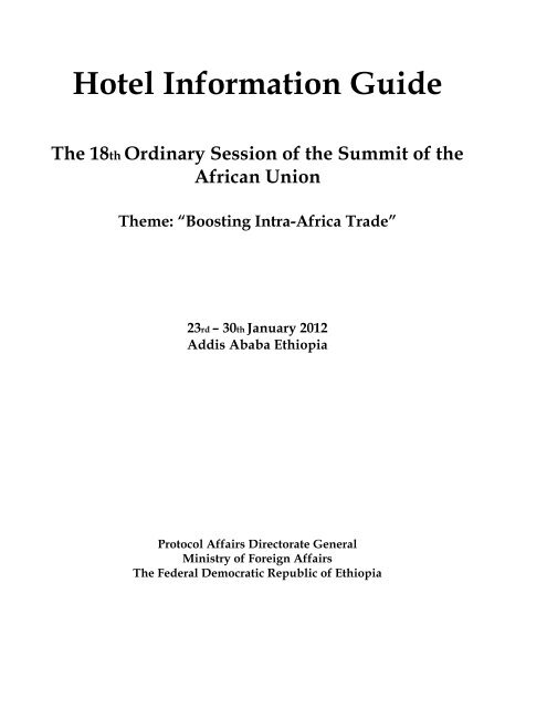 Hotel Information Guide