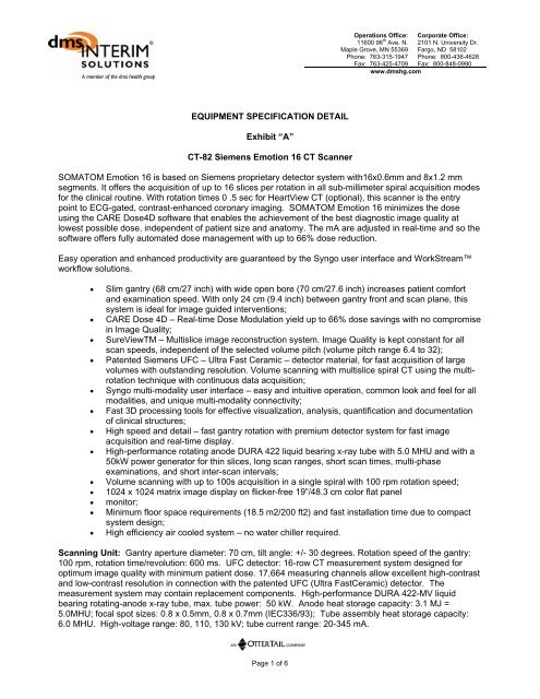 CT-82 Siemens - DMS Health Technologies
