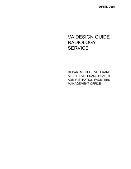VA DESIGN GUIDE RADIOLOGY SERVICE - The Whole Building ...