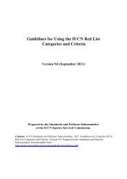 Table 7 - The IUCN Red List of Threatened Species