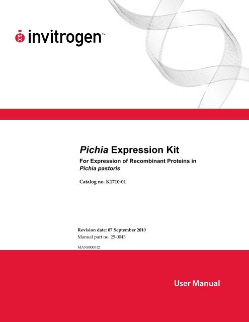Pichia Expression Kit - Invitrogen