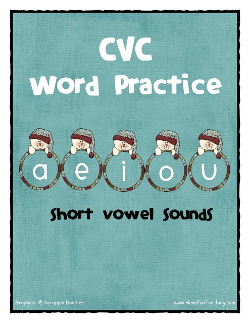 CVC Short Vowel Sound Center - Have Fun Teaching