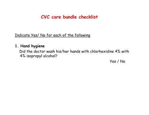 CVC care