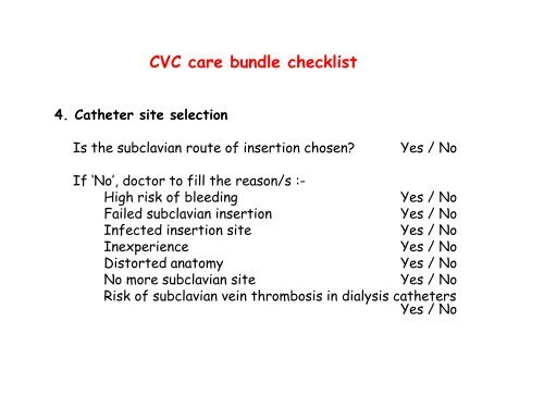 CVC care
