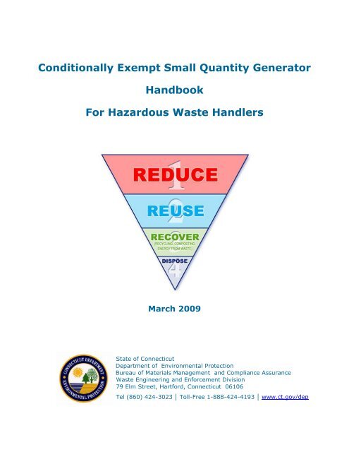 Conditionally Exempt Small Quantity Generator Handbook for - CT.gov