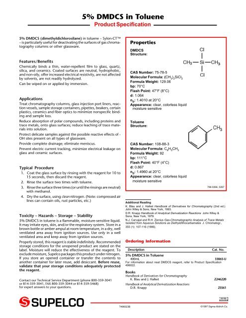 5% DMDCS in Toluene - Sigma-Aldrich