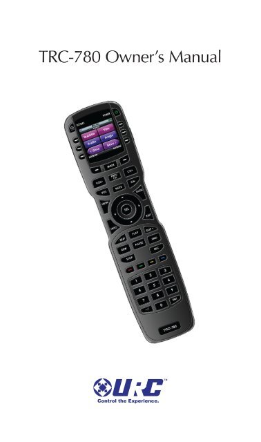 TRC-780 Owner's Manual - Universal Remote Control