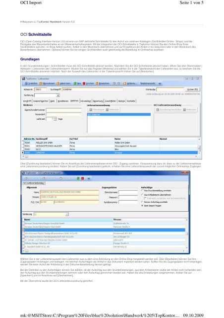Open Catalog Interface