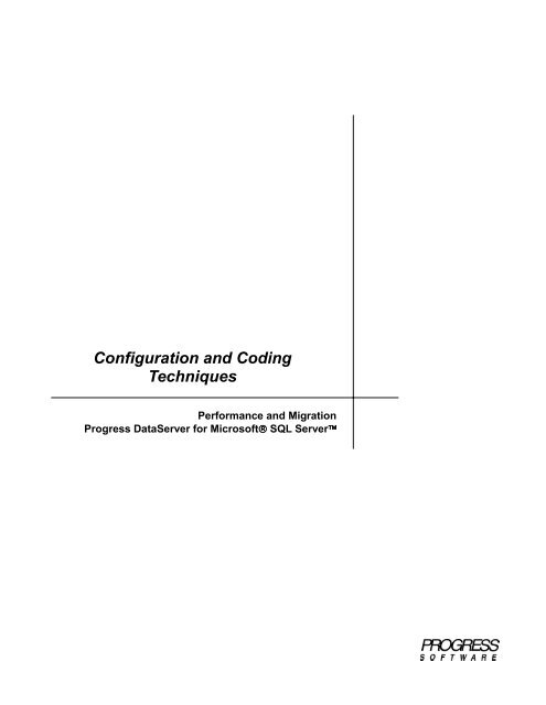 Configuration and Coding Techniques