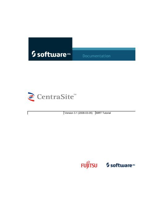 BIRT Tutorial - Software AG Documentation