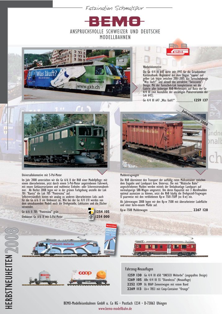Www.bemo-Modellbahn.de Magazine