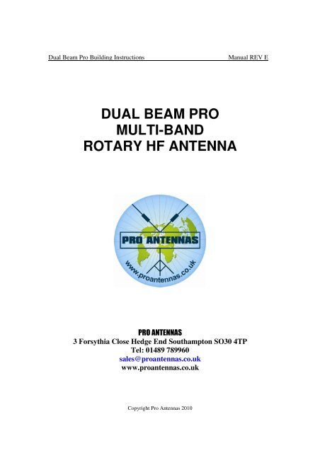The Dual Beam Pro - Pro Antennas
