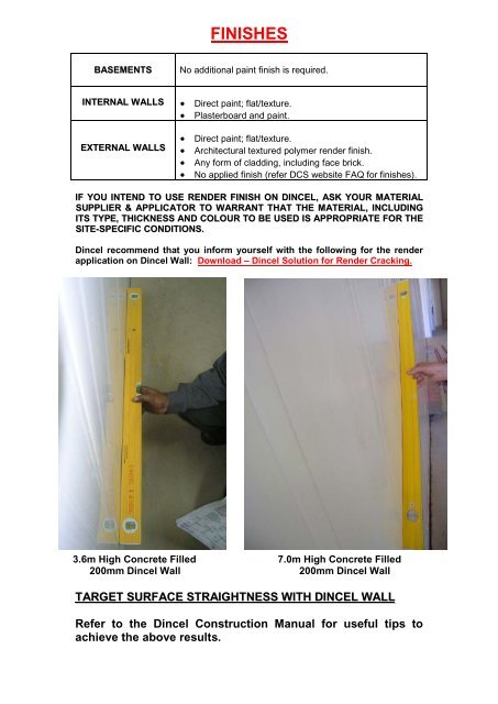 Download – Paint/Render Wall Finishes - Dincel Construction System