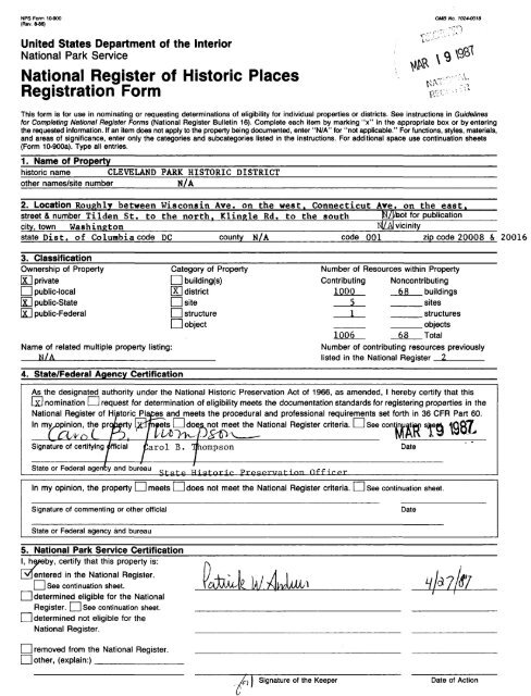 National Register of Historic Places Registration Form