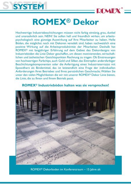 SYSTEM SYSTEM ROMPOX® Industrieterrazzo