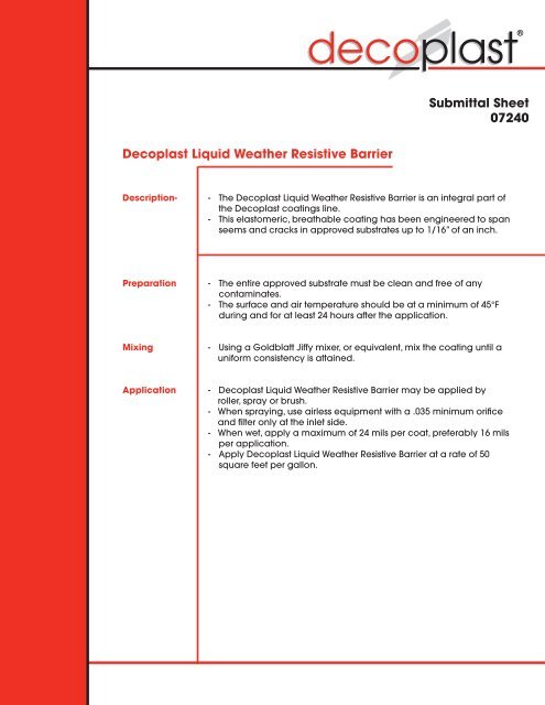 decoplast decoplast® - Greenmaker Industries