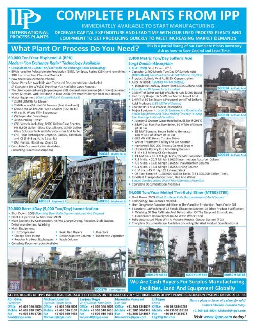 COMPLETE PLANTS FROM IPP