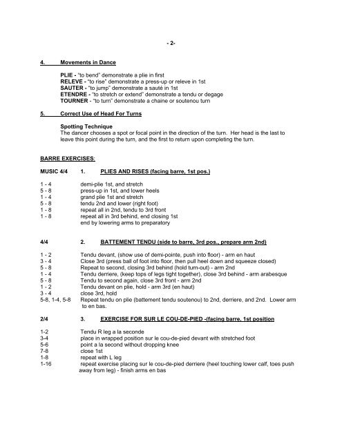 4. Movements in Dance - 2