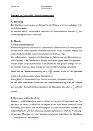 Protokoll zu Versuch M7: Dichtebestimmung 1 ... - Physikprotokolle