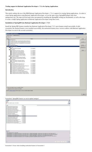 Tooling support in Rational Application Developer v 7.5.x for ... - IBM