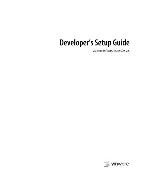 Developer's Setup Guide - VMware