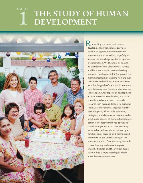 1 THE STUDY OF HUMAN DEVELOPMENT