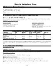 Material Safety Data Sheet - ITW Consumer