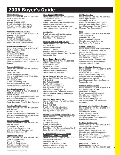 2006 Buyer's Guide - Coal People Magazine