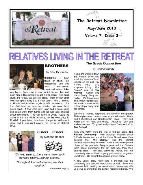 The Retreat Newsletter - The Retreat at Seabranch