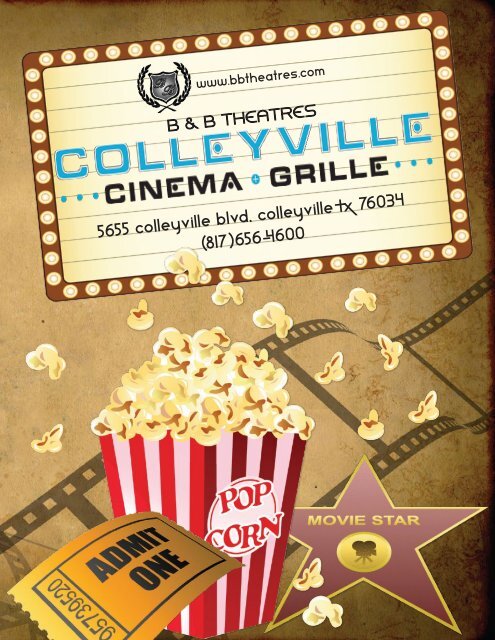 Colleyville Cinema Grille Menu
