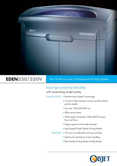 EDEN350/350V - Objet Geometries